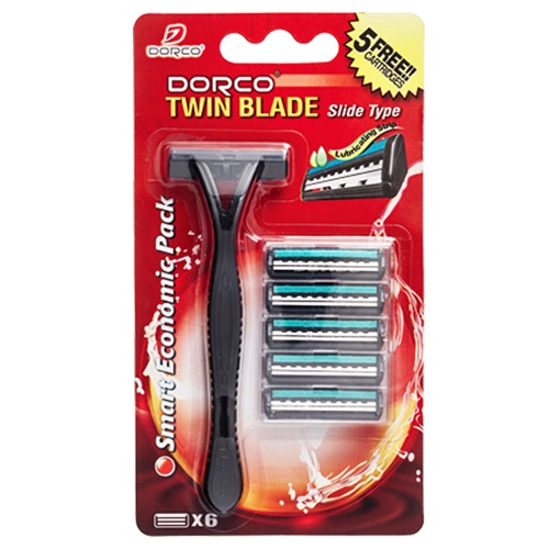 Dorco Safety Razor Premium Stainless Blade - 6 Pcs/Pack, 24 Pack/Case